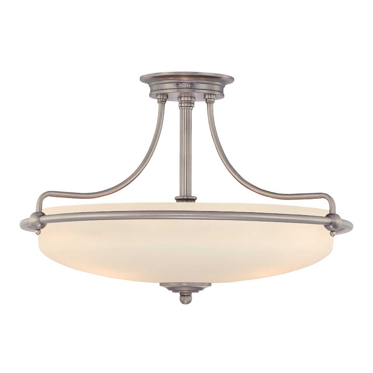 Griffin 4-light semi-ceiling light, antique nickel